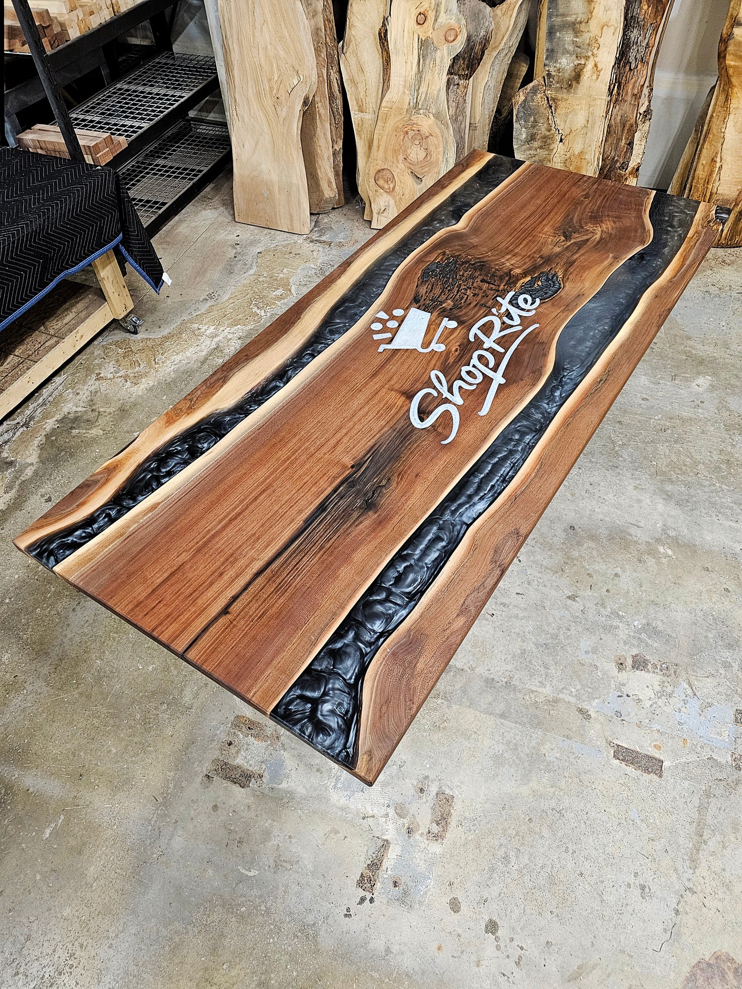 Conference Tables - Wood & Epoxy, Airbrushing: Seats up to 20 People – Backyard Resin