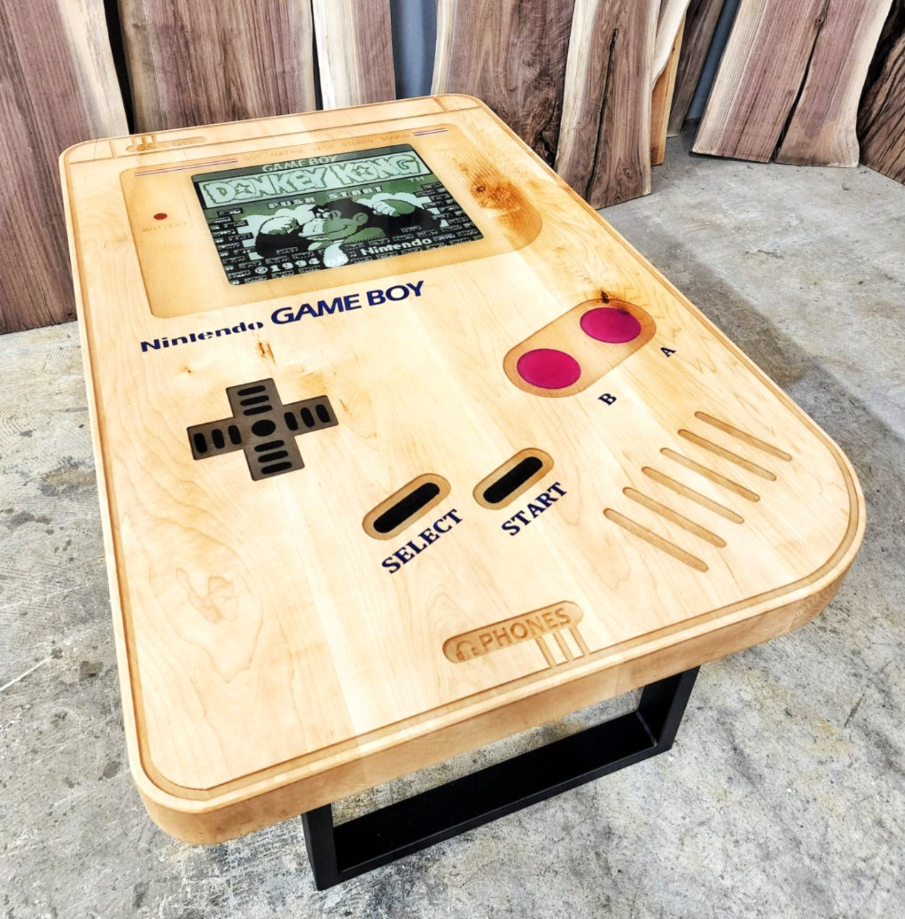 Custom Tables - Wood & Epoxy, Airbrushing, Engraving: Custom Cut Shape ...